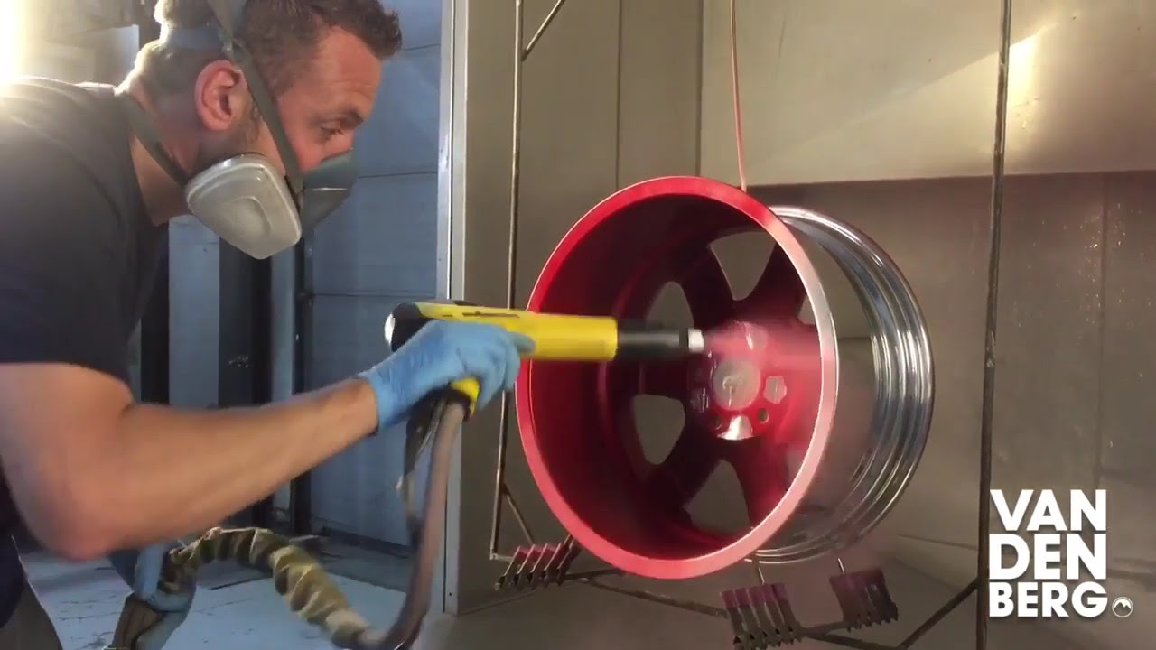Anodized Red wheels powder coating - YouTube