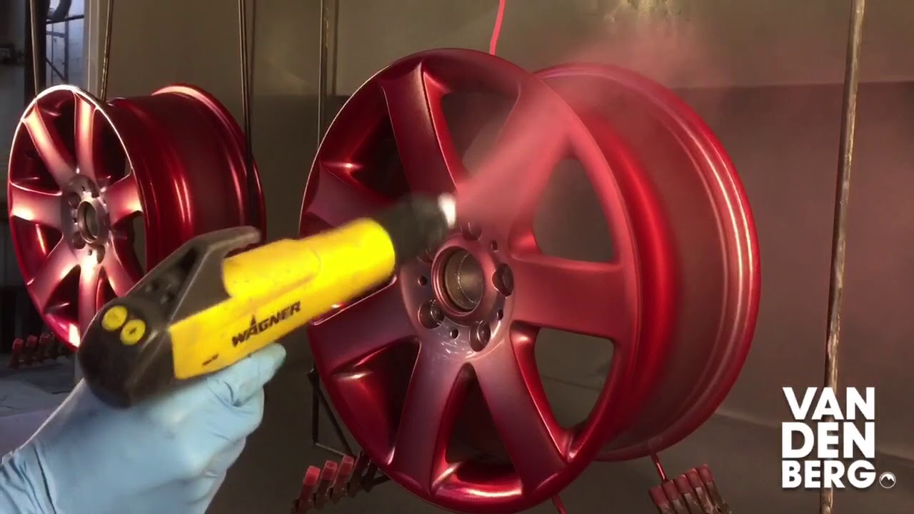Anodized Red wheels powder coating - YouTube