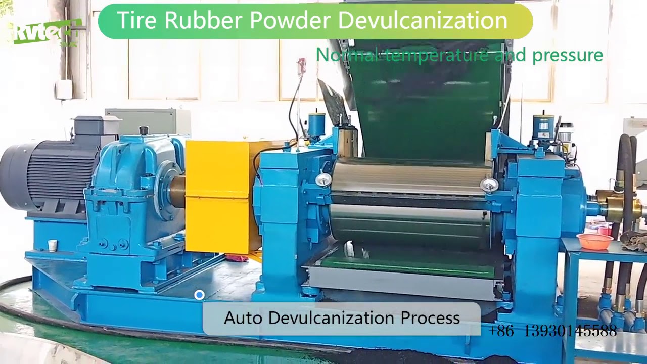 TIRE RUBBER POWDER DEVULCANIZE Rvrubberrecycle.com - YouTube