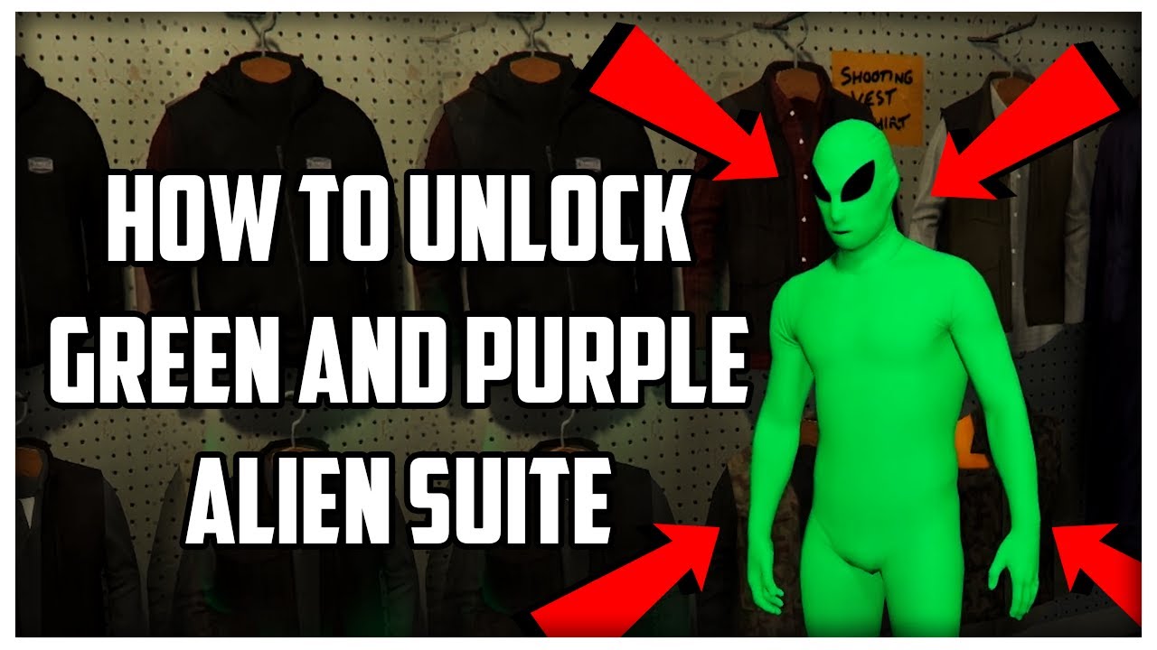 How To Unlock The Green And Purple Alien Outfit In GTA V - YouTube
