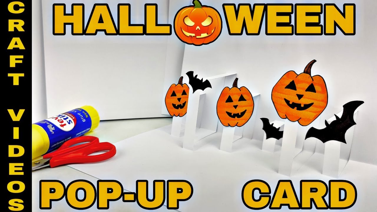 Halloween Pumpkin Pop Up Card | Halloween Pop Up Card Idea - YouTube