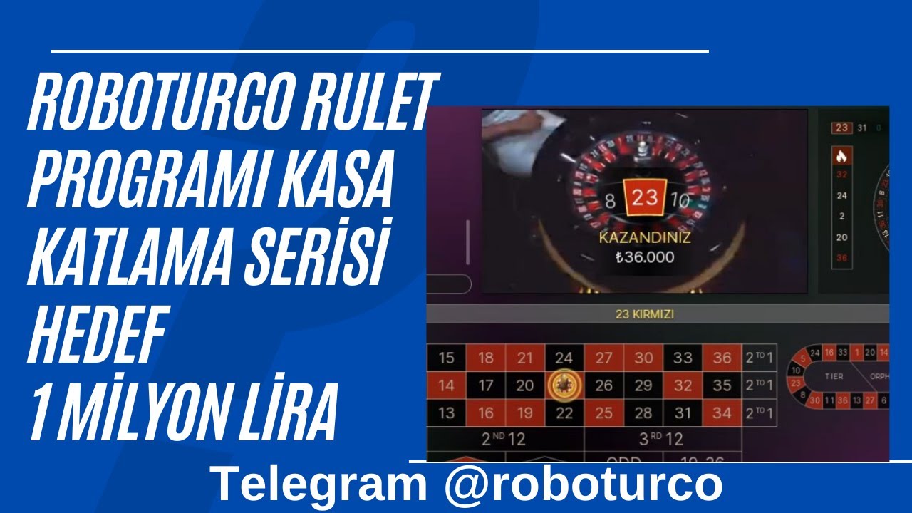 Roboturco Rulet Programı Kasa Katlama Serisi Hedef 1 Milyon lira #rulet ...