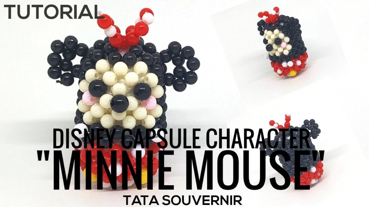 How to Bead Disney Capsule Character "Minnie Mouse" /Tutorial Manik/Diy ...