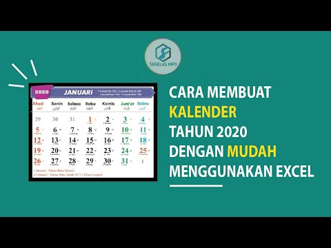 Cara Membuat Kalender 2020 Sendiri Dengan Microsoft Excel - YouTube