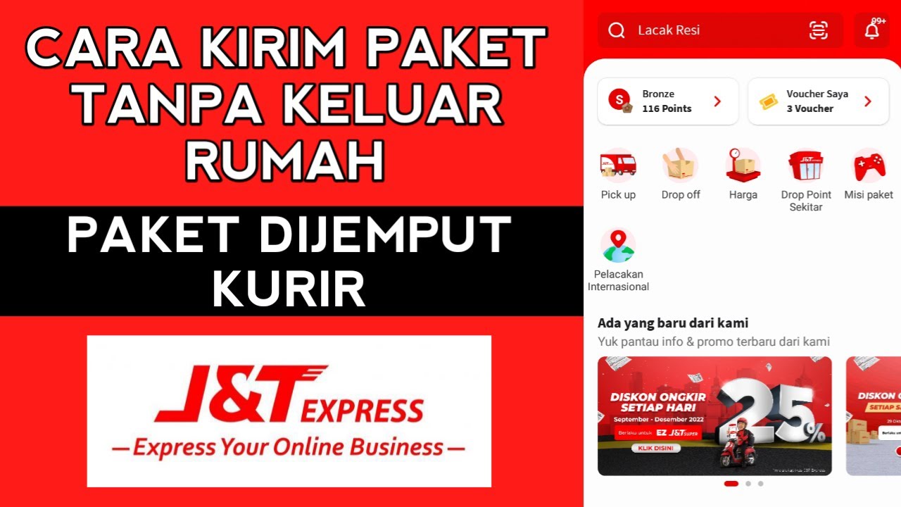 Cara Kirim Paket Lewat J&T Express Tanpa Keluar Rumah | Paket Dijemput ...