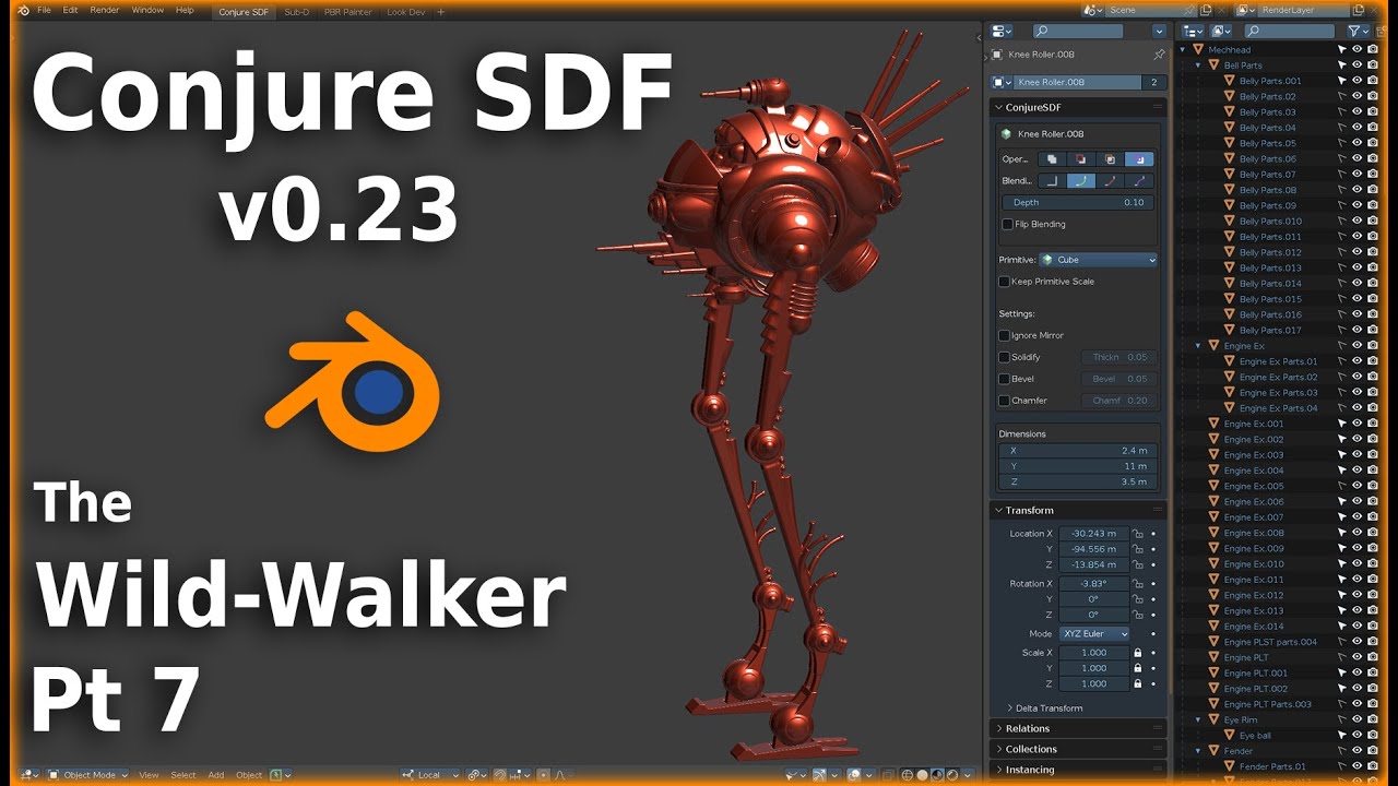 ConjureSDF - Creating the Wild-Walker pt7 - YouTube