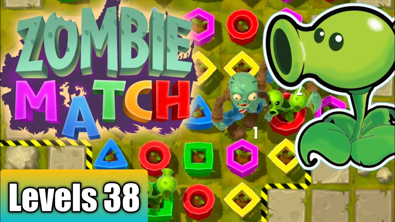 Zombie Match Levels 38 - Plants vs Zombies - YouTube