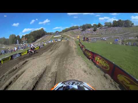 GoPro HD: Malcolm Stewart Lap 1 Moto 2 - Unadilla MX Lucas Oil Pro Motocross Championship 2013