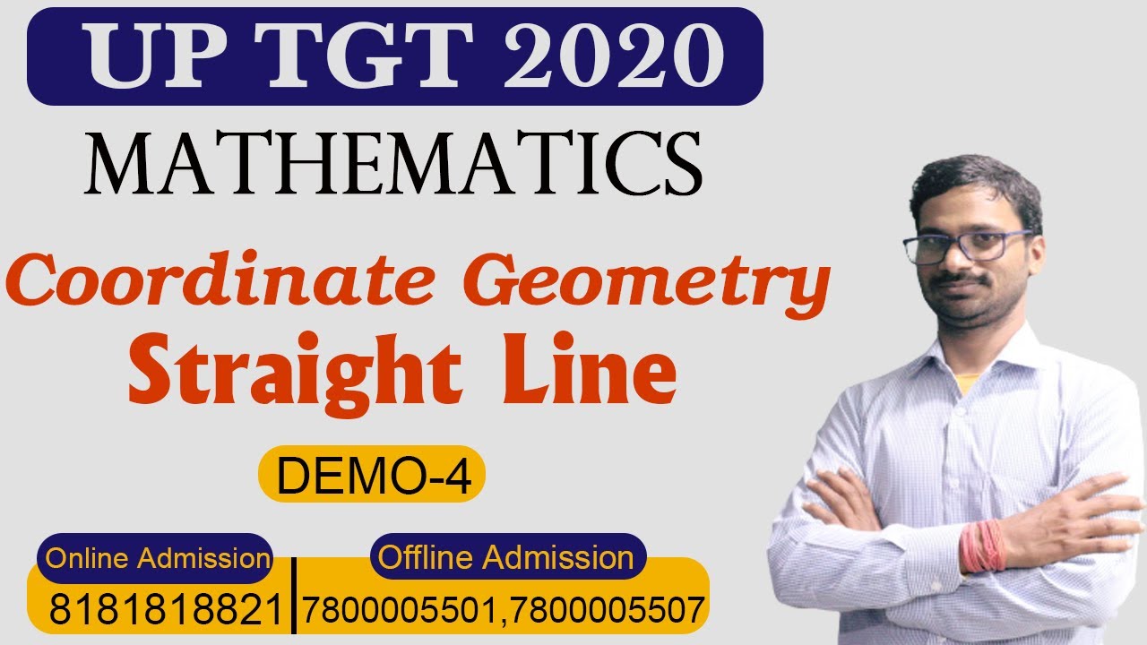 UPTGT 2020 | TGT Mathematics Coordinate Geometry | Straight Line (सरल ...