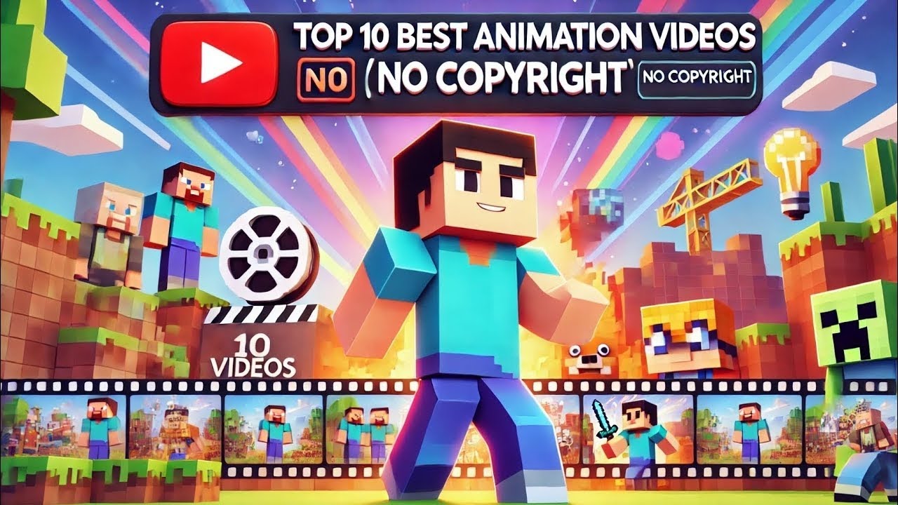 'Top 10 Best Minecraft Animations (No Copyright) - Free to Use!' - YouTube