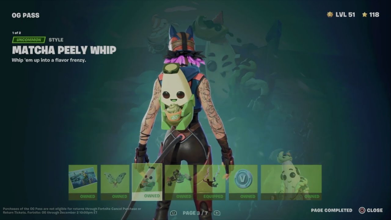 How to Unlock Matcha Peely Whip Backbling in Fortnite | Battle Pass ...