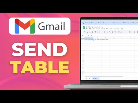 How to Send Table in Gmail Add Table in Email Tips & Tricks - YouTube