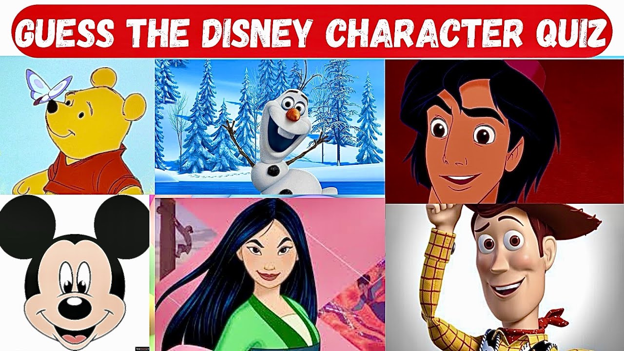 Guess the Disney Character Quiz | Guess by One Clue Fun Videos ...