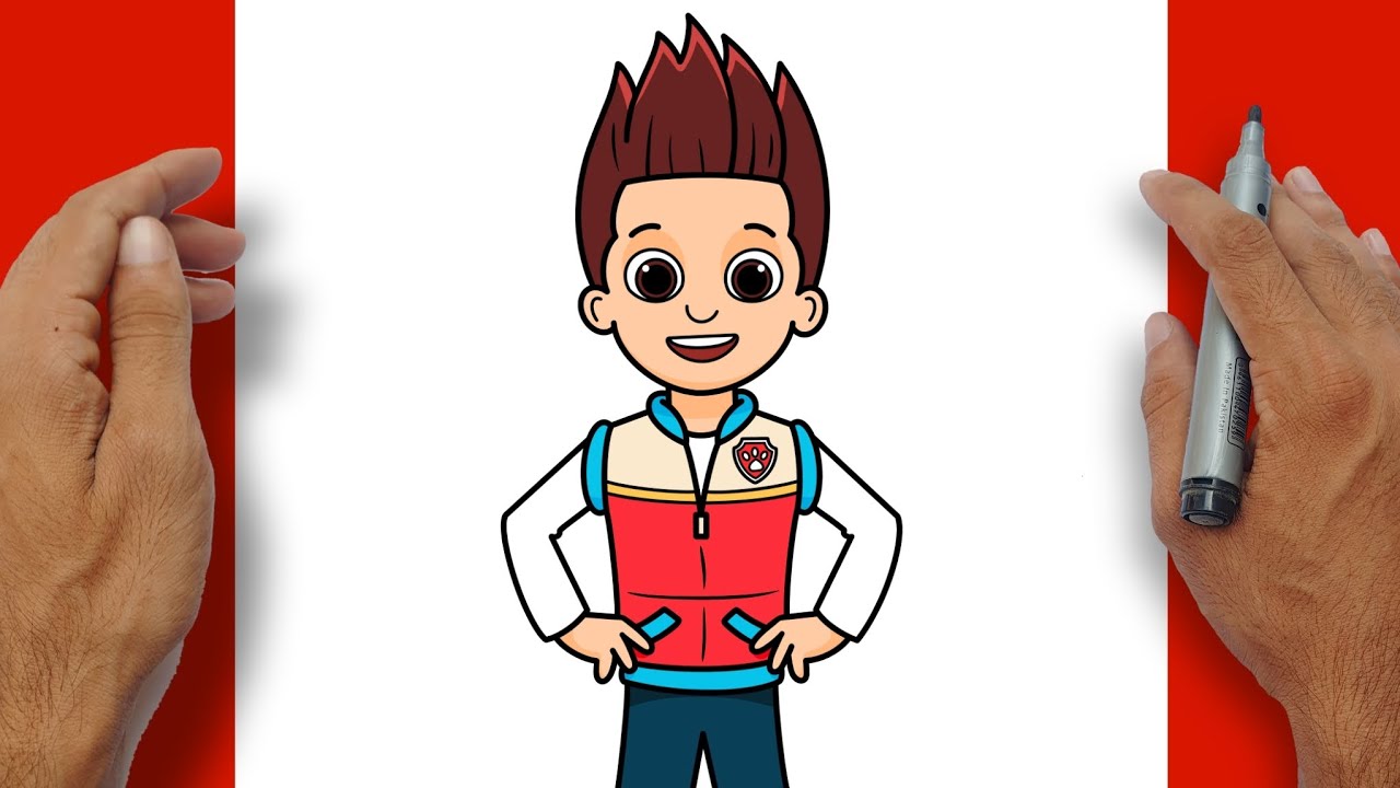 How to Draw RYDER Easy Step-by-step | Paw Patrol - YouTube