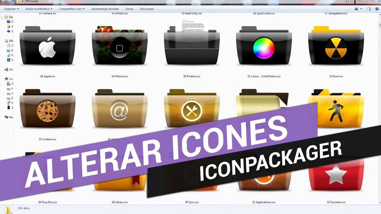 Como trocar todos os Ícones e Pastas do Computador + Pack de Ícones ...