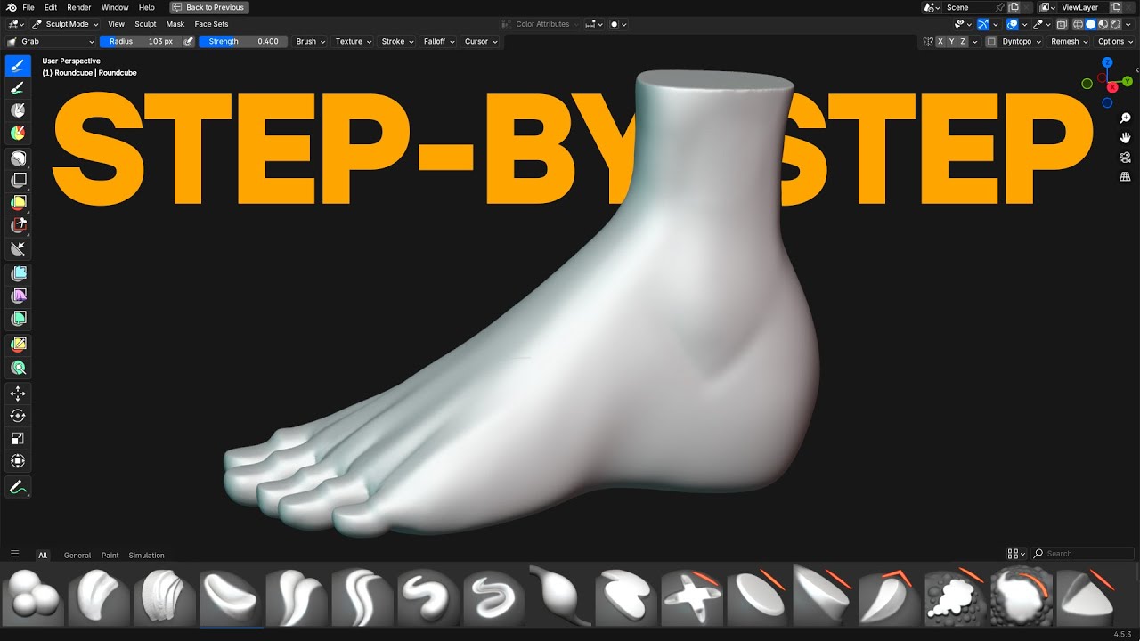 Feet | Blender Sculpting Tutorial - YouTube