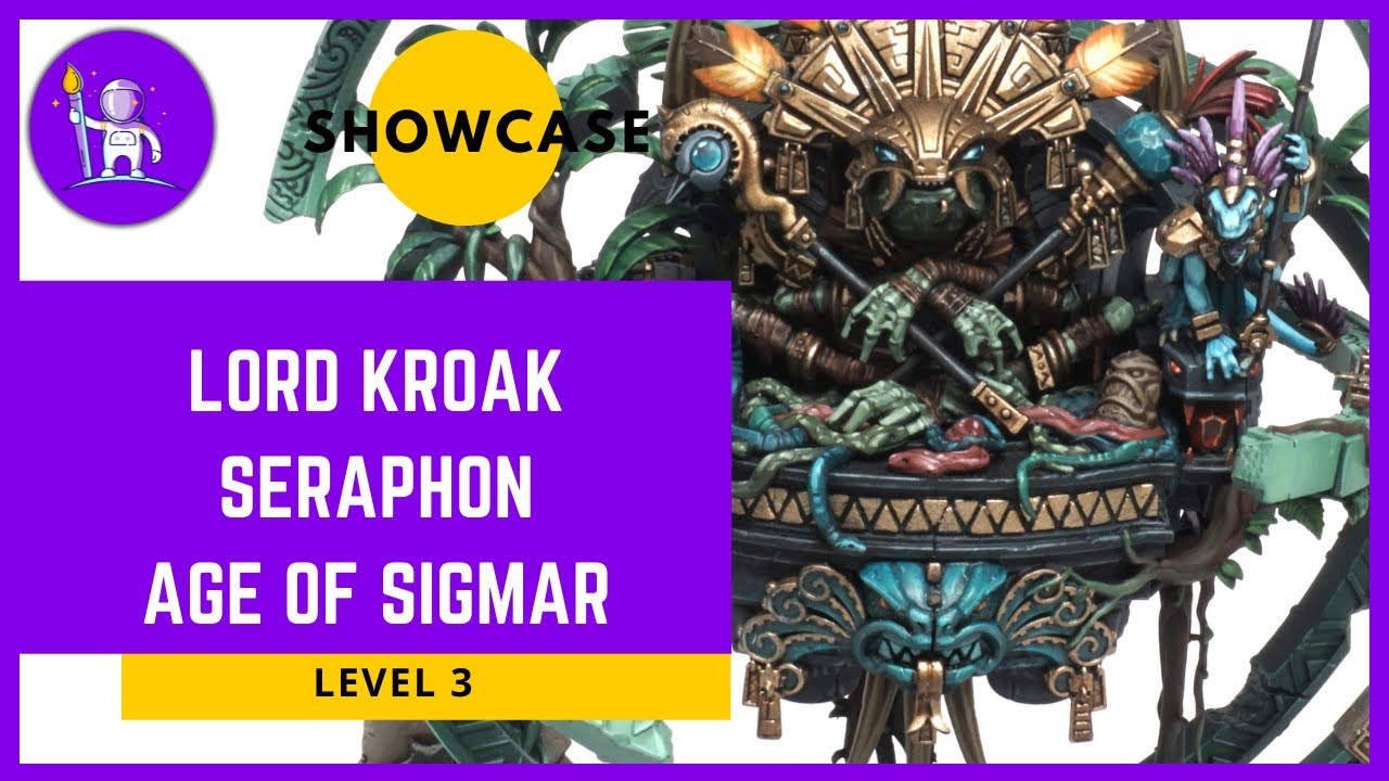 LORD KROAK. LEVEL 3. AGE OF SIGMAR SERAPHON. MINIATURE SHOWCASE - YouTube