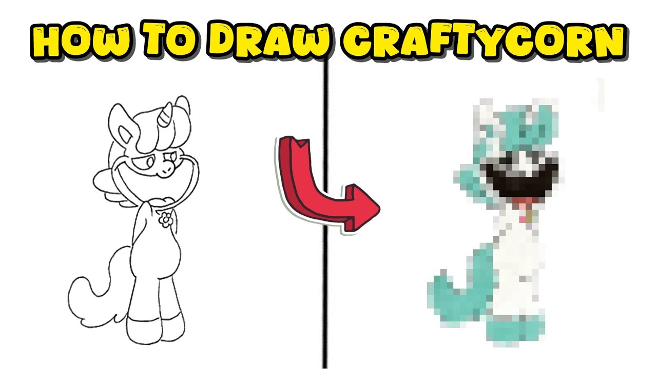 How to Draw CraftyCorn from Poppy Playtime – Smiling Critter Art - YouTube