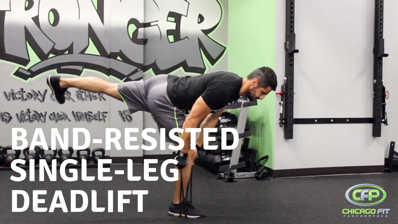 Band-Resisted Single Leg Deadlift - YouTube