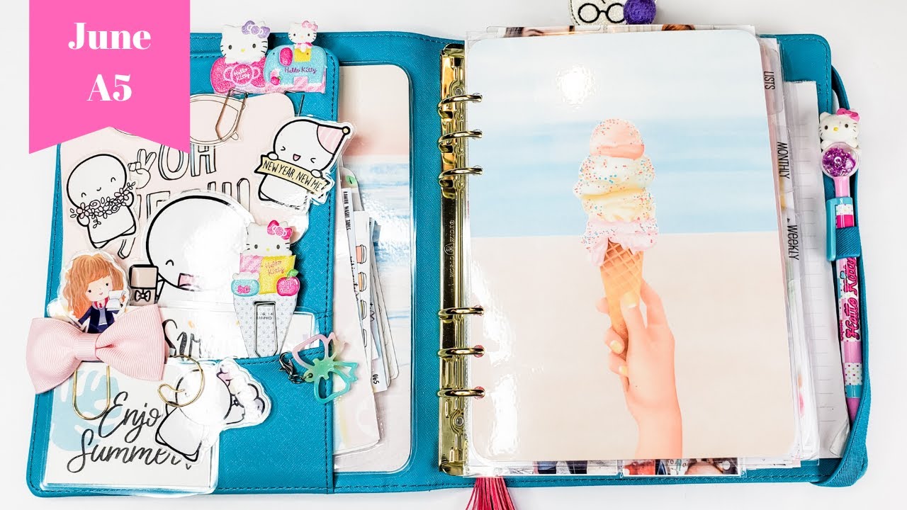 Cute A5 Planner FlipThrough \\ Summer Planner Setup - YouTube