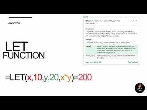 LET FUNCTION IN EXCEL - YouTube