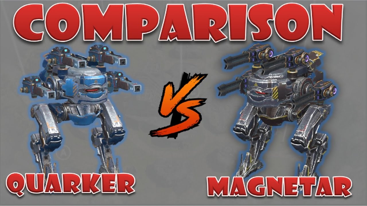 New light weapon Magnetar vs Quarker comparison test server war robots ...