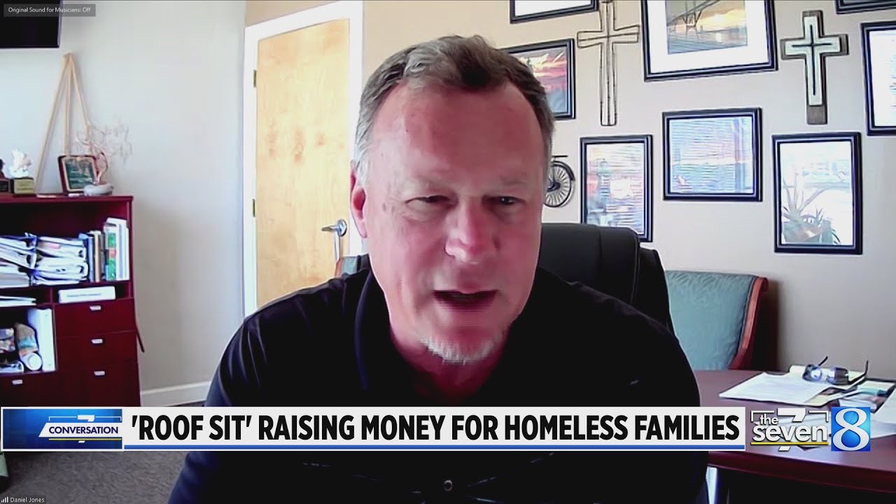 'Roof sit' raising money for homeless families - YouTube