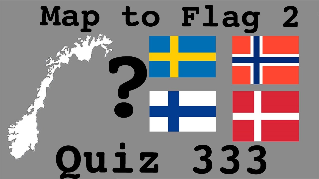 Challenging Geography Quiz, Match Country Map outline to its Flag, Part ...