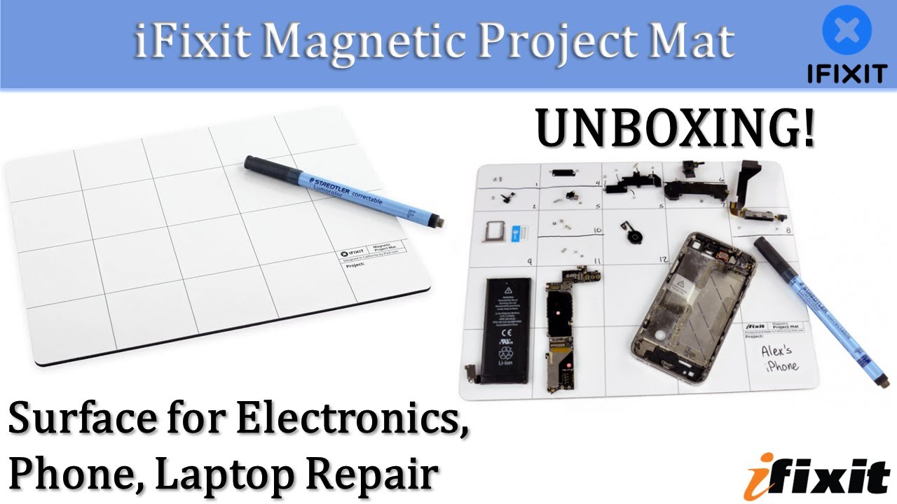 Unboxing iFixit Project Mat: Rewritable Magnetic Surface for ...