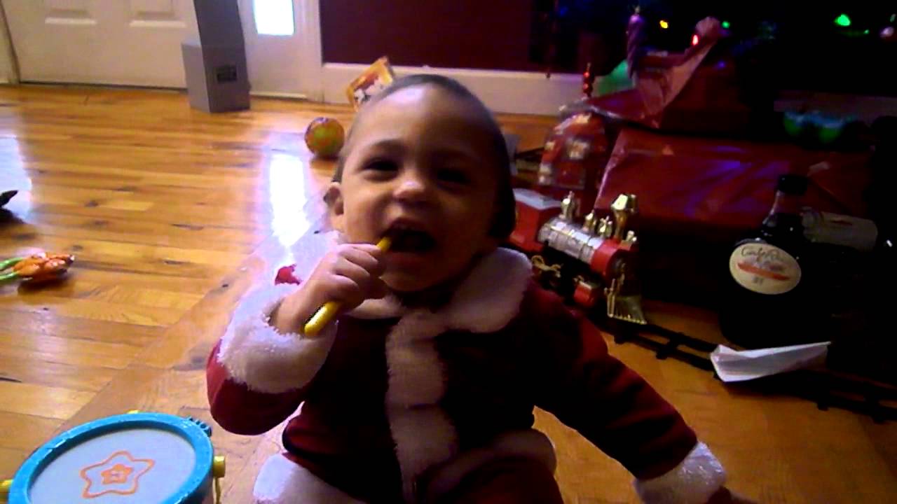 Xavier laughing at mama on Xmas - YouTube