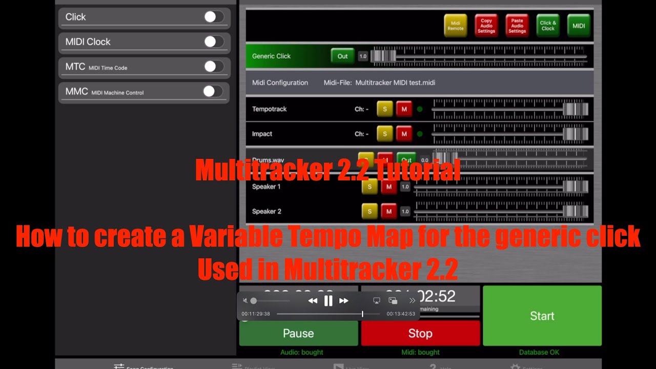 Multitracker 2.2 Tutorial Using a Variable Tempo in the Generic Click ...