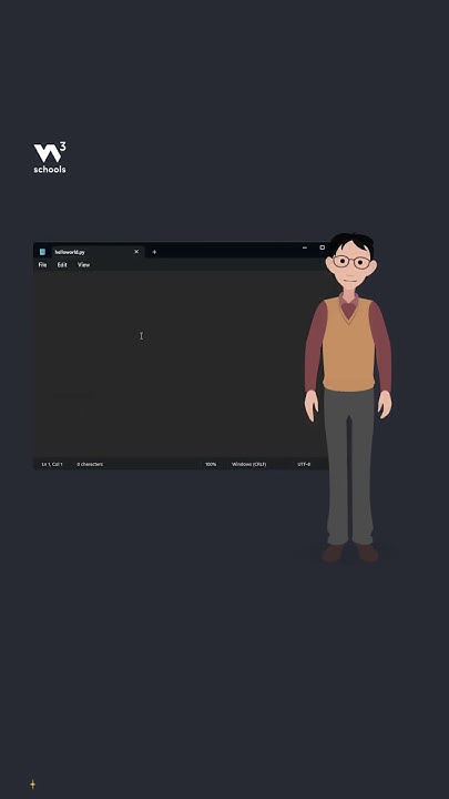 Python Get Started - Part 2 - First Program - #w3schools #python #programming - YouTube