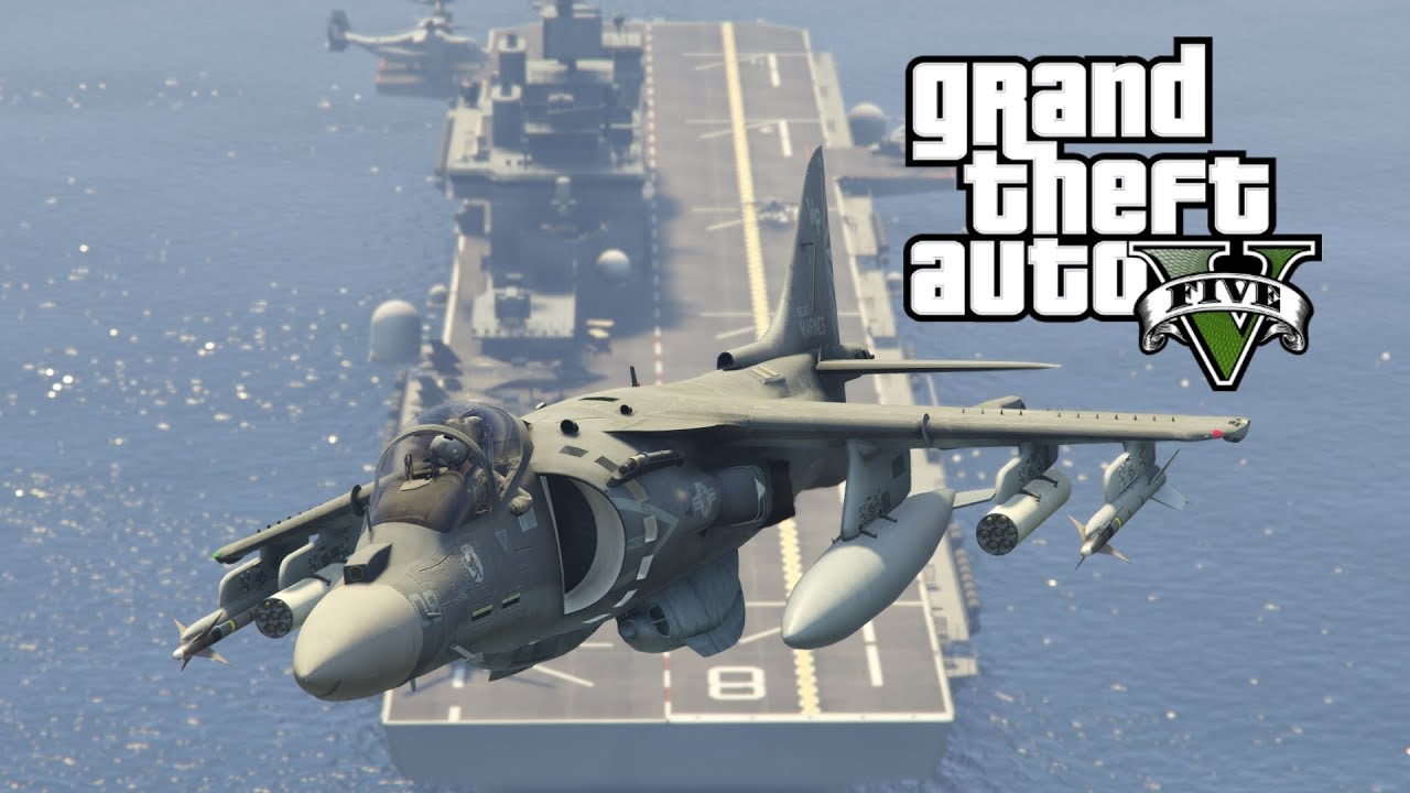 GTA V AV-8B Harrier II Jumpjet (MOD) - YouTube