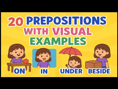 Use of Prepositions II 20 Prepositions in English with Fun Visual ...