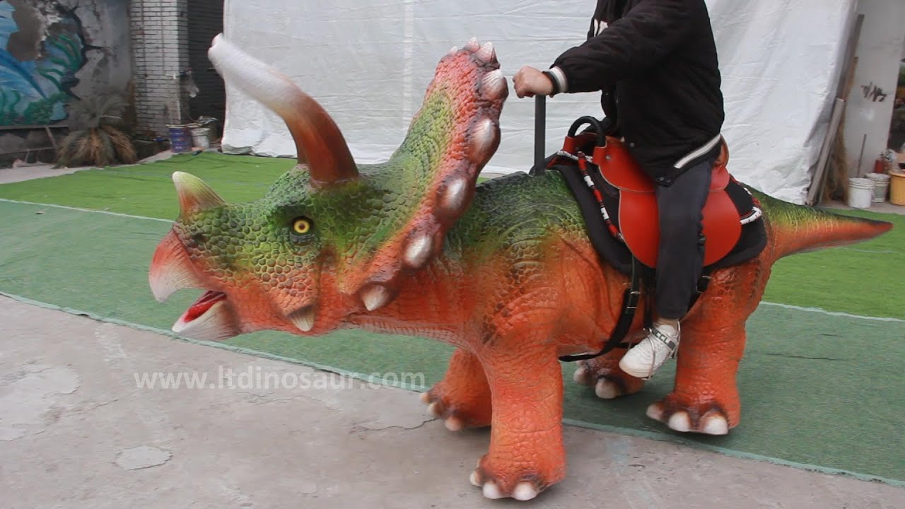Super Cool Riding Simulation Triceratops - YouTube