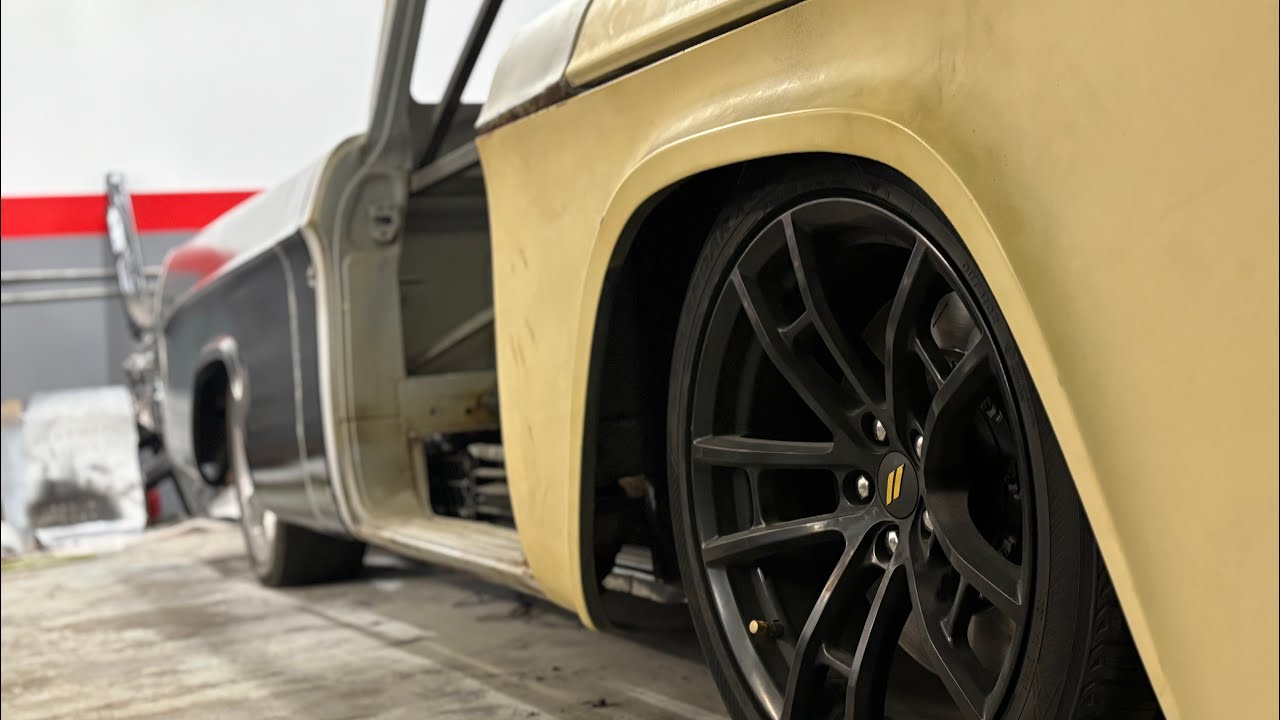 1969 Dodge D200 Sweptline front end and box setup on top of a 2017 ...