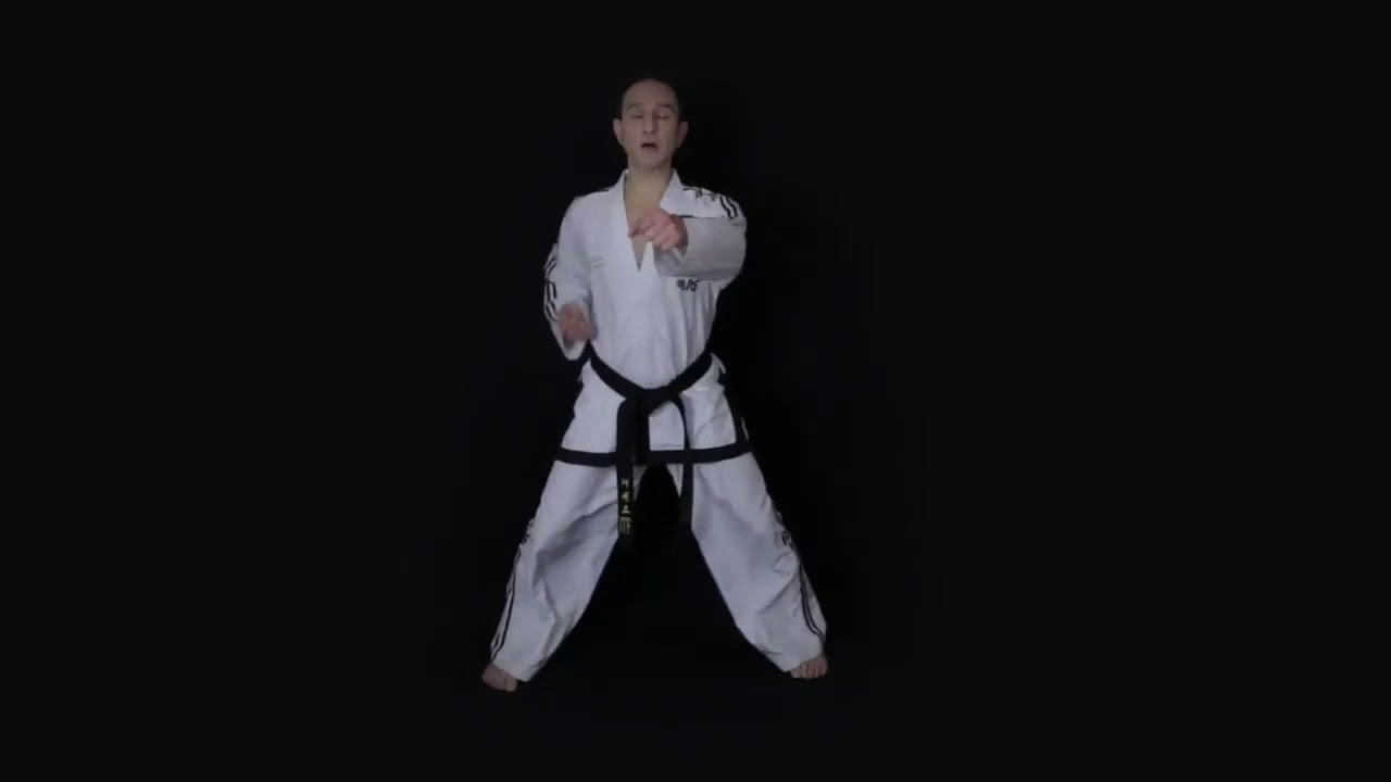 Sitting Stance Middle Punch - YouTube
