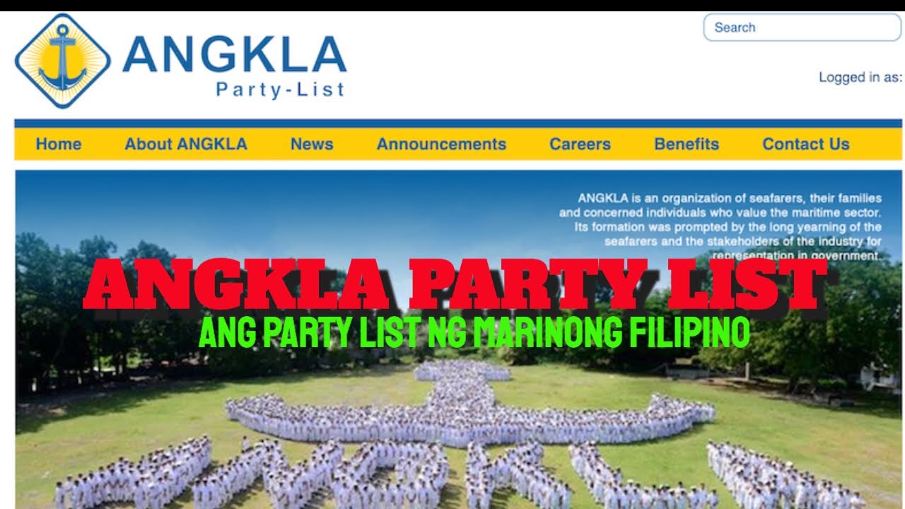 Angkla Partylist Logo ANGKLA: Ang Tunay Na Partylist Ng Seaman At