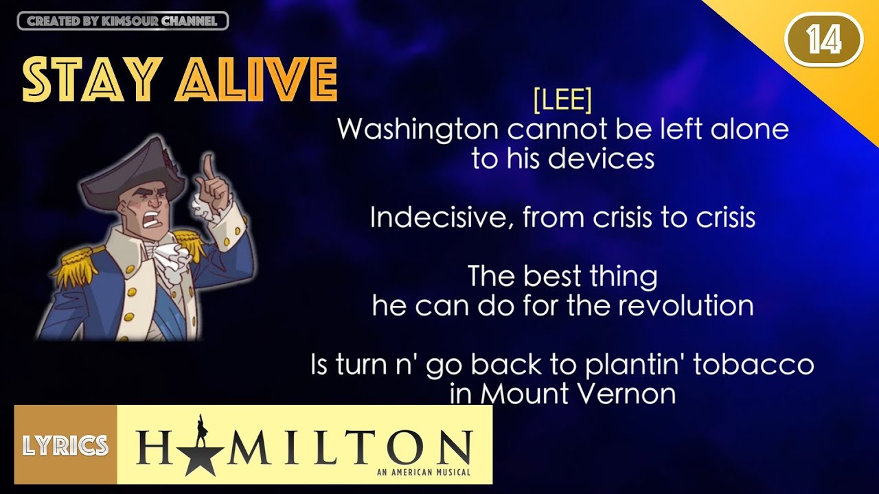 Hamilton - Stay Alive (MUSIC LYRICS) - YouTube