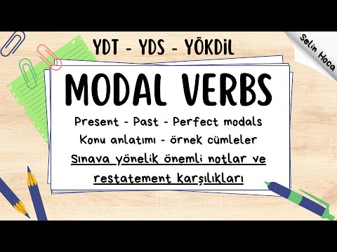 YDT-YDS-YÖKDİL için MODALS Konu Anlatımı 💯 Sınava Yönelik Önemli Notlar/ Restatement İpuçları 🎯🎯