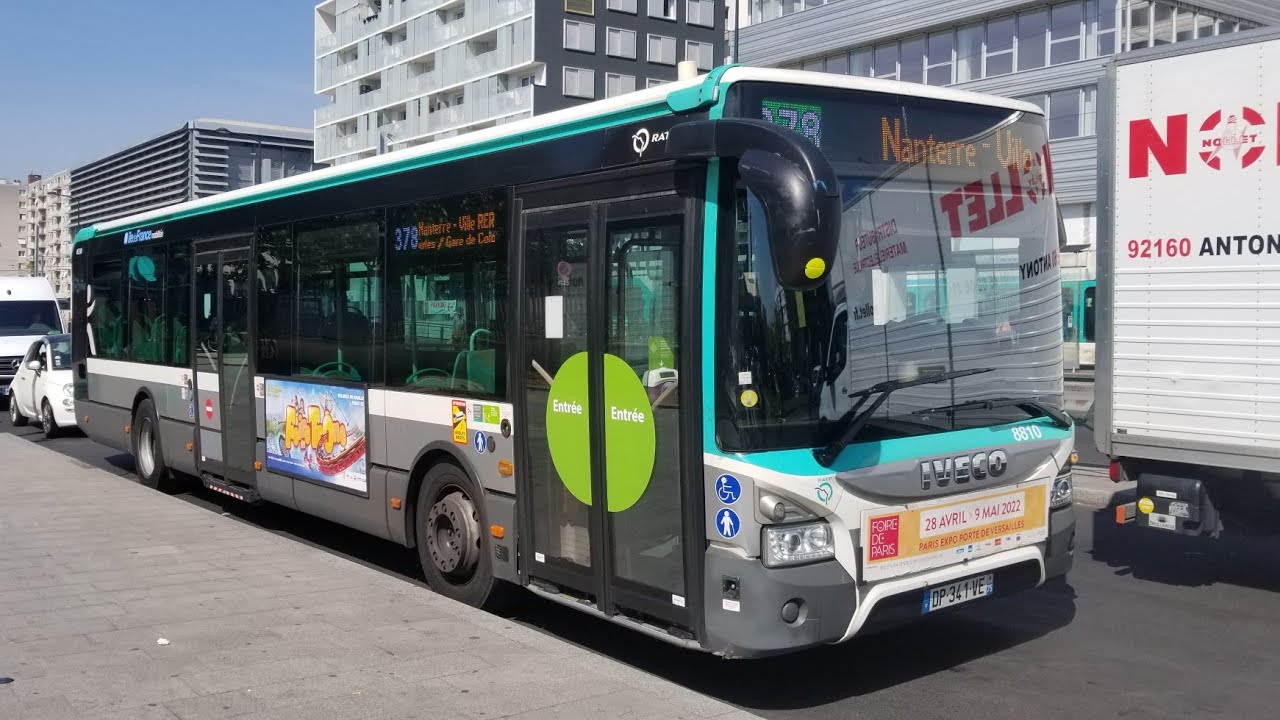 Ligne 378 - URBANWAY 12 RATP BUS | 8810 (trajet retour) - YouTube