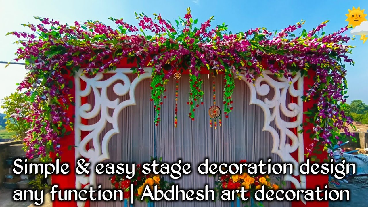 Simple & easy stage decoration design. any function stage decoration ...