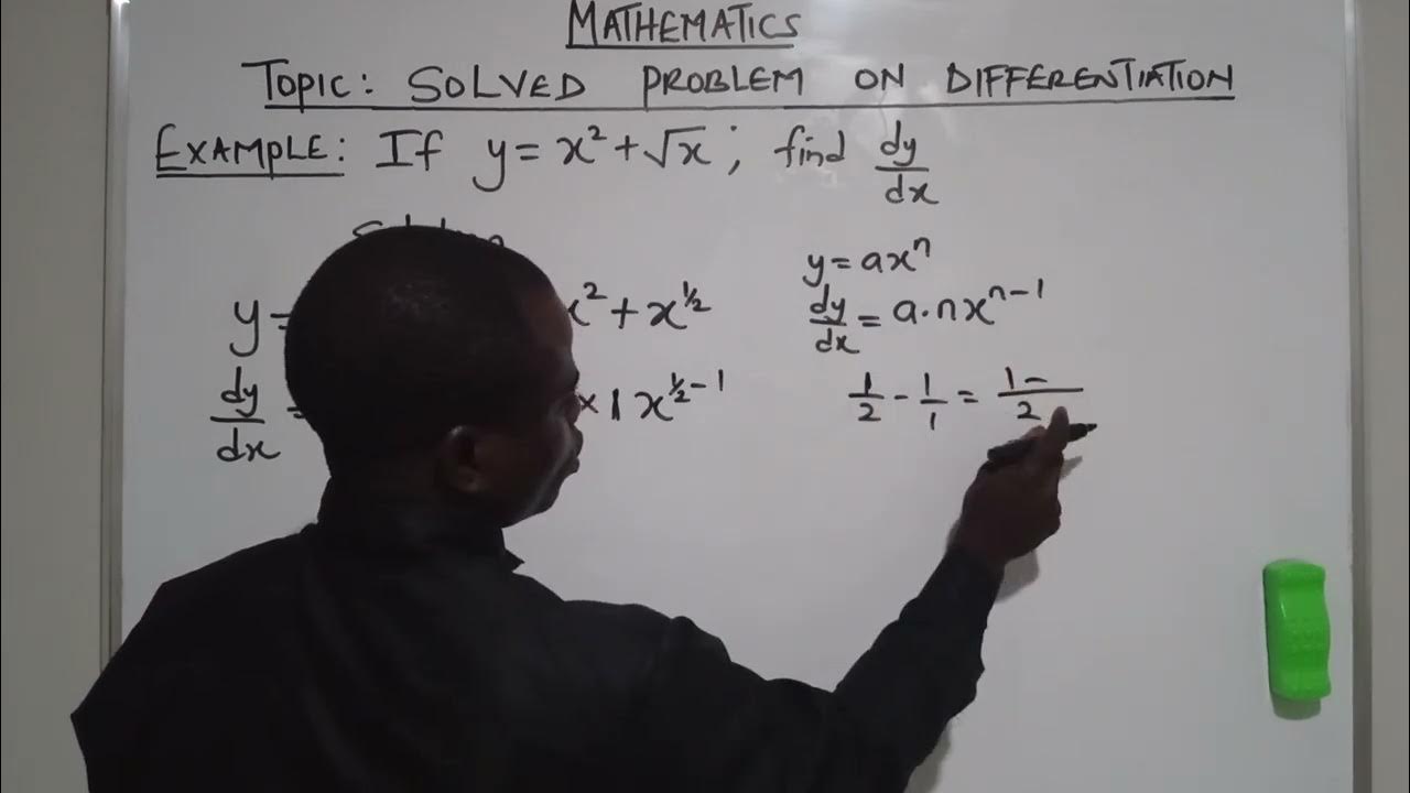 Mathematics:Solved problem on differentiation involving sum (Jamb Question) - YouTube