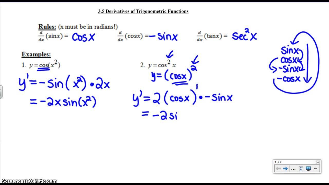 3 5c deriv trig - YouTube