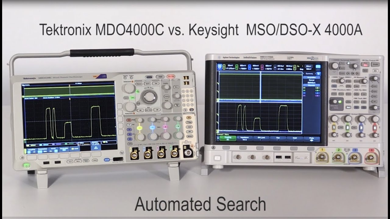 Tektronix MDO4000C vs Keysight X 4000A Search Comparison - YouTube