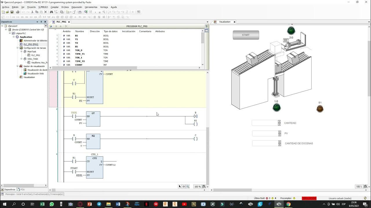 Contadores y Comparadores - CoDeSys - YouTube