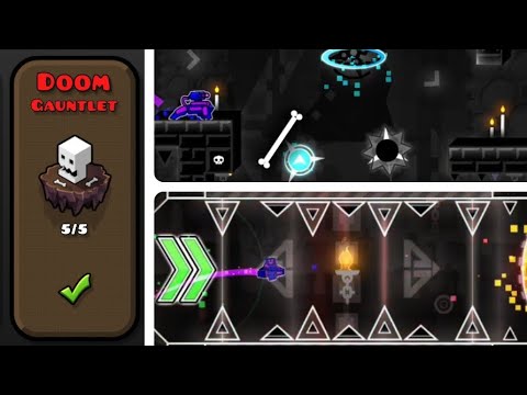 Doom Gauntlet All Levels (All coins) (Mobile) Geometry Dash [2.2] - YouTube