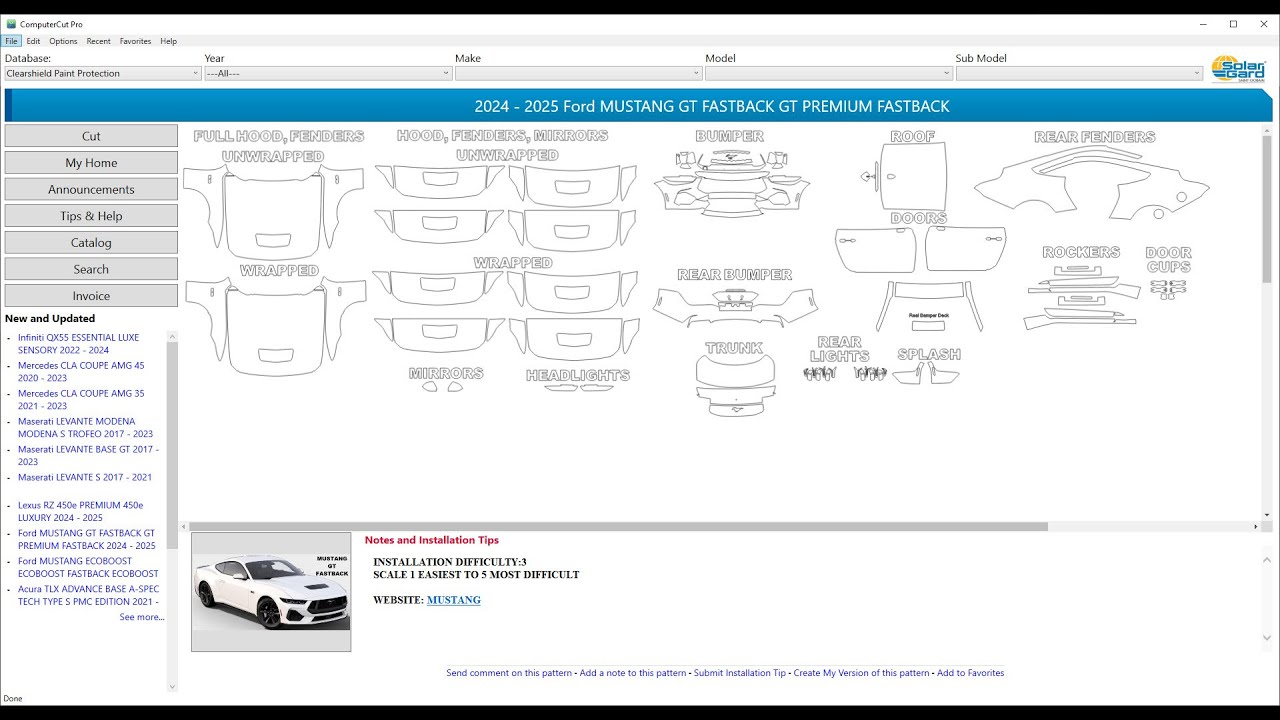HOW TO CUT PAINT PROTECTION PATTERNS WITH COMPUTERCUT PRO - YouTube