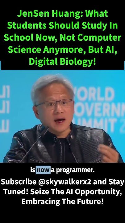 JenSen Huang: What Students Should Study In School Now, Not Computer ...