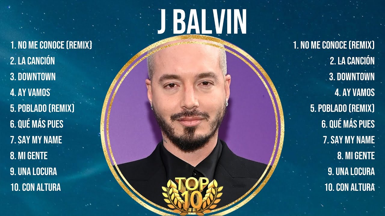 J Balvin Mix Top Hits Full Album ️ Full Album ️ Best 10 Hits Playlist ...